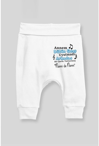 Angemiel Baby Anne Şarkısı Ninnide Ninni Erkek Bebek Şalvar Beyaz Angemiel Baby Anne Şarkısı Ninnide Ninni Erkek Bebek Şalvar Beyaz