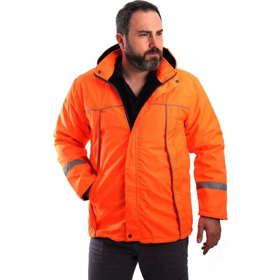 ESERIS Eser - Polarlı Denizci Kabanı - Reflektörlü - Turuncu Fiyatı