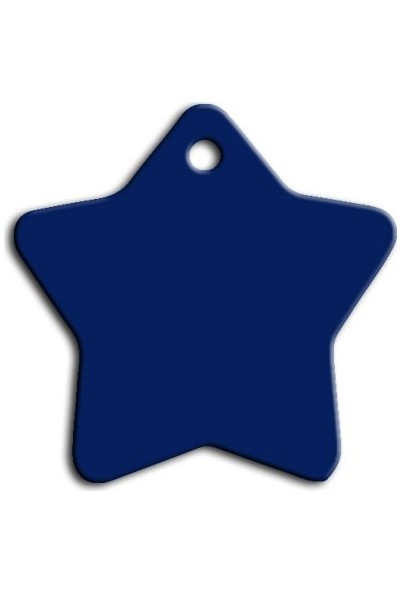 Pet Tag Art Küçük Yıldız Kedi ve Köpek Künyesi Mavi