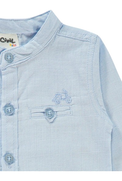 Civil Baby Erkek Bebek Gömlek 6-18 Ay Mavi Civil Baby Erkek Bebek Gömlek 6-18 Ay Mavi