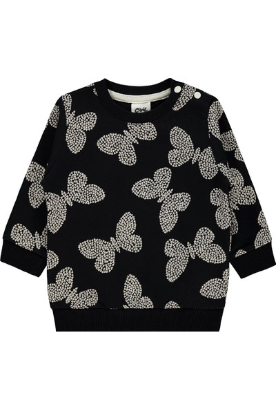 Civil Baby Kız Bebek Sweatshirt 6-18 Ay Siyah