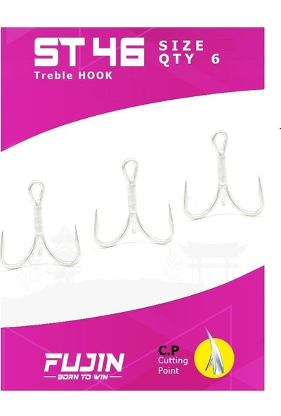 Fujin ST46 Üçlü Maket Balık Iğnesi Fujin ST46 Üçlü Maket Balık Iğnesi