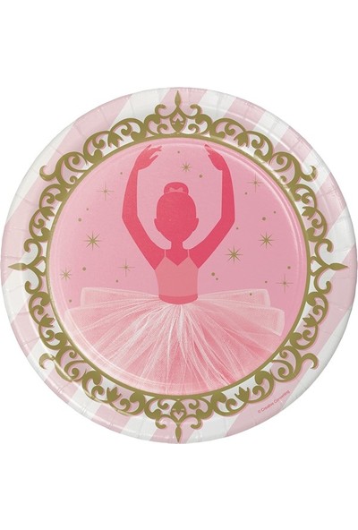 Parti Dünyası Pırıltılı Balerin Tabak 8 Adet Parti Dünyası Pırıltılı Balerin Tabak 8 Adet