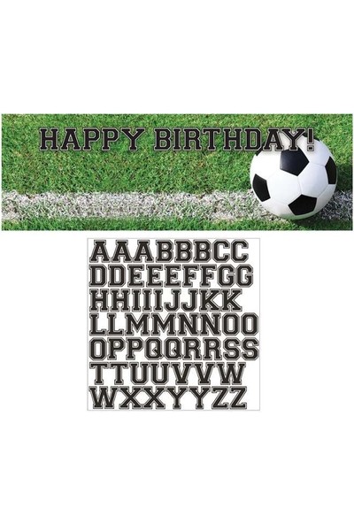 Parti Dünyası Futbol Topu Isim Yazılabilen Dev Afiş