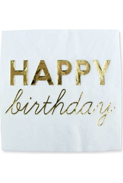 Parti Dünyası Happy Birthday Gold Baskılı Varak Peçete 16 Lı Parti Dünyası Happy Birthday Gold Baskılı Varak Peçete 16 Lı