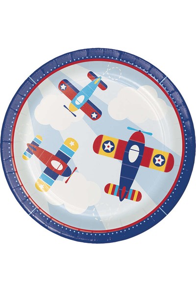 Parti Dünyası Uçaklar Partisi 8 Li Tabak