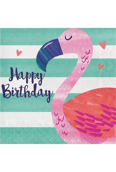 Parti Dünyası Ananas, Flamingo ve Arkadaşları 16 Lı Peçete / Flamingo