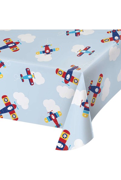 Parti Dünyası Uçaklar Partisi Masa Örtüsü
