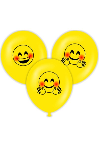 Parti Dünyası Gülen Yüz Temalı Baskılı Balon 6 Adet Parti Dünyası Gülen Yüz Temalı Baskılı Balon 6 Adet