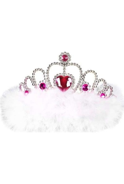 Parti Dünyası Beyaz Otrişli Taşlı Taç Parti Dünyası Beyaz Otrişli Taşlı Taç