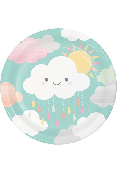 Parti Dünyası Mutlu Bulutlar Tabak 8 Adet Parti Dünyası Mutlu Bulutlar Tabak 8 Adet