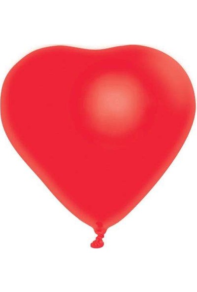 Parti Dünyası Düz Kırmızı Kalp 10'lu Latex Balon