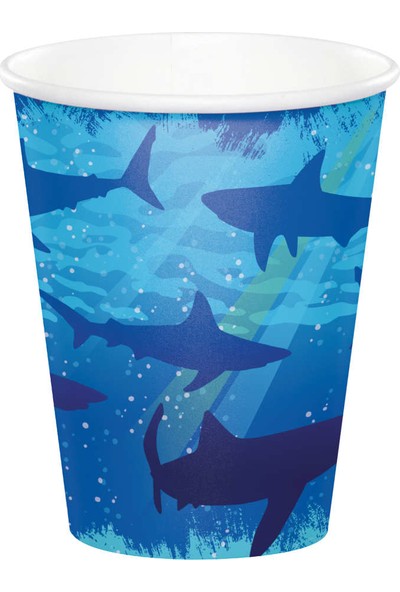 Parti Dünyası Köpek Balığı Partisi Bardak 8 Adet Parti Dünyası Köpek Balığı Partisi Bardak 8 Adet