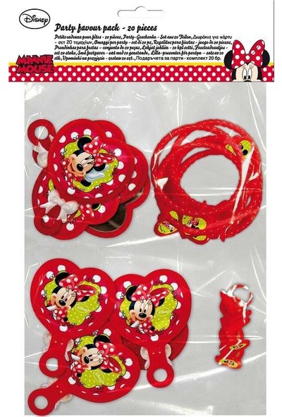 Parti Dünyası Minnie Mouse Süslü Kızlar Set 20 Adet