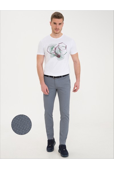 Pierre Cardin Koyu Mavi Slim Fit Chino Pantolon 50233234-VR032