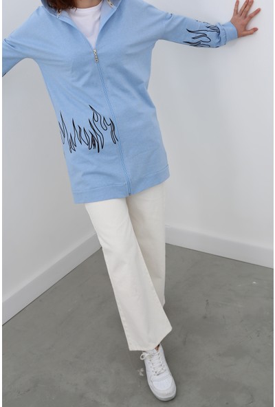 Yarece Baskılı Hırka