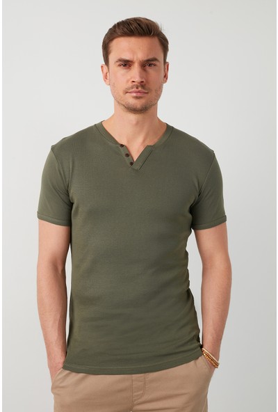 Buratti % 100 Pamuklu V Yaka T Shirt Erkek T SHİRT 5902122