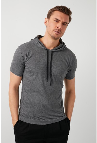 Buratti Pamuklu Kapüşonlu Slim Fit T Shirt Erkek T Shirt 5412021