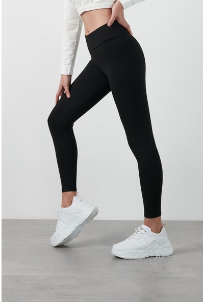 Lela Büyük Beden Seçeneğiyle Yüksek Bel Toparlayıcı Üşütmeyen Kışlık Spor Tayt Kadın Tayt 626TIGHTS