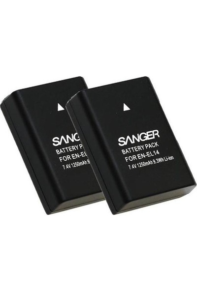 Sanger Nikon EN-EL14 Batarya 2li Paket Sanger Nikon EN-EL14 Batarya 2li Paket