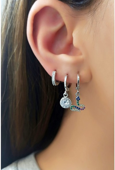 ÇLK Accessories 3 Lü Zirkon Renkli Taşlı Yılan Kombin Küpe TRKÜPE3749 B34003 ÇLK Accessories 3 Lü Zirkon Renkli Taşlı Yılan Kombin Küpe TRKÜPE3749 B34003