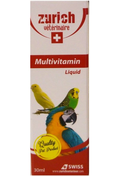 Zurich Papağan Kanarya Güvercin Kuşlar Için Multivitamin 30 ml Zurich Papağan Kanarya Güvercin Kuşlar Için Multivitamin 30 ml