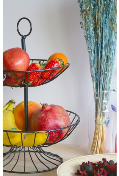 Zuri Design 2 Katlı Metal Meyvelik 40 cm Zuri Design 2 Katlı Metal Meyvelik 40 cm