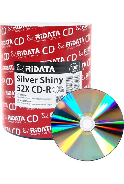 Ridata Cd-R Evet 52X700MB Pakette 50 Adet Bulunur