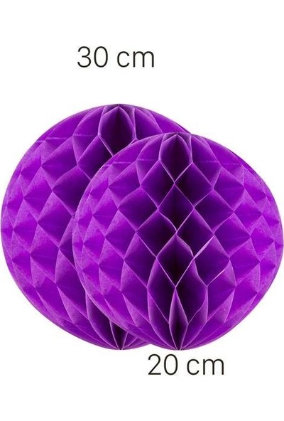 Parti Dünyası Lila Renk Petek Süs Seti 2 Adet 30-20 cm