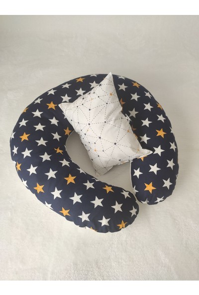 Beybinest Sarı Lacivert Emzirme ve Oturma Minderi