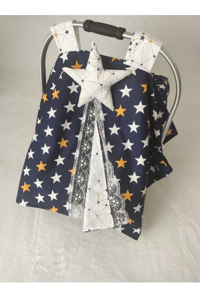 Beybinest Sarı Lacivert Puset Örtüsü