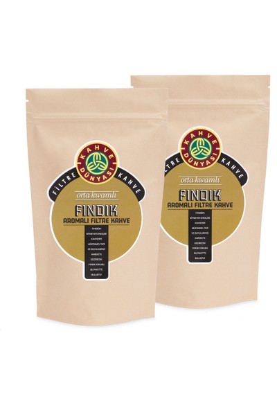 Kahve Dünyası 2'li Fındık Aromalı Filtre Kahve 250 gr
