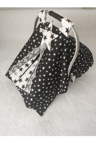 Beybinest Siyah Beyaz Puset Örtüsü