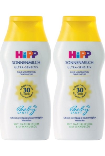 Hipp Babysanft Güneş Sütü 30 Faktör 200 ml x 2 Adet Hipp Babysanft Güneş Sütü 30 Faktör 200 ml x 2 Adet