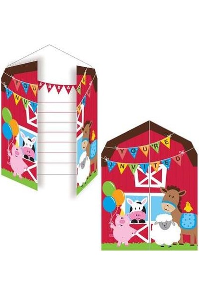 Parti Dünyası Çiftlik Evi 8 Li Davetiye