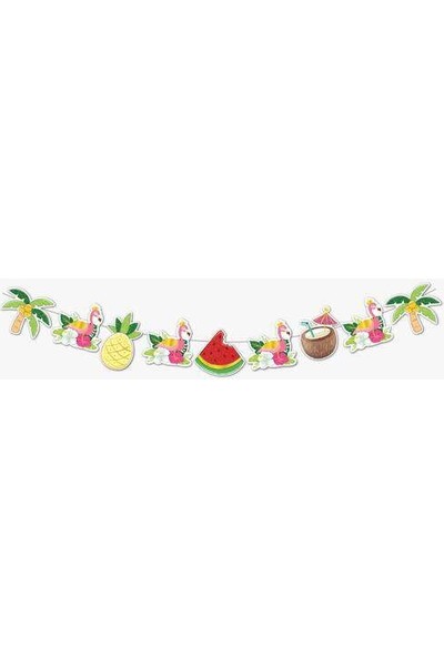 Parti Dünyası Renkli Flamingo Banner 165 cm