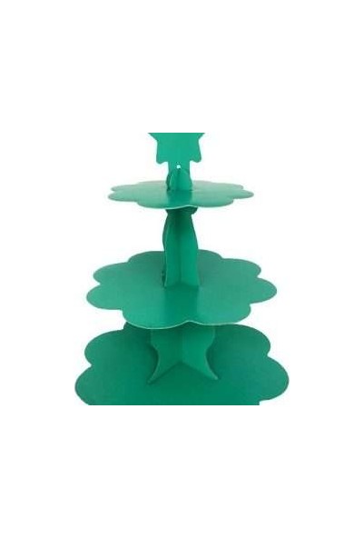 Parti Dünyası Yeşil Renk Cupcake Standı Parti Dünyası Yeşil Renk Cupcake Standı