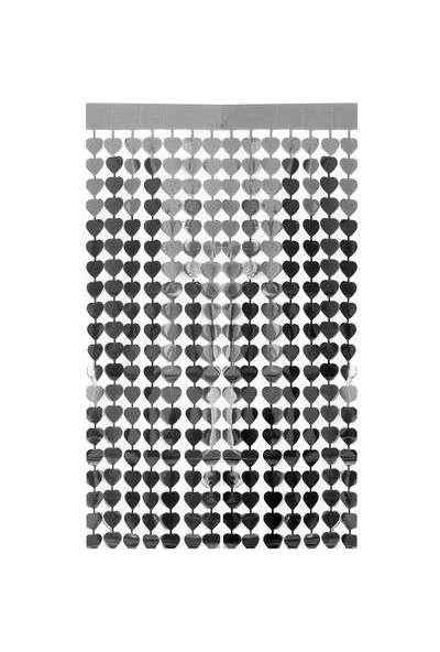 Parti Dünyası Metalize Gümüş Kalpli Kapı Perdesi / Duvar Fonu Parti Dünyası Metalize Gümüş Kalpli Kapı Perdesi / Duvar Fonu