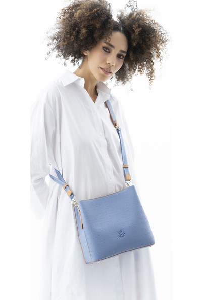 Benetton Kadın Çapraz Çanta Mavı-A.camel BNT468