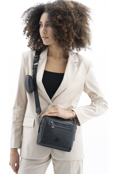 Benetton Kadın Çapraz Çanta Siyah BNT464