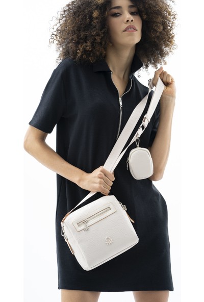 Benetton Kadın Çapraz Çanta Bej BNT464