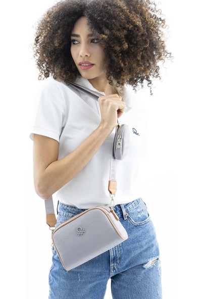 Benetton Kadın Çapraz Çanta Gri-A.camel BNT482