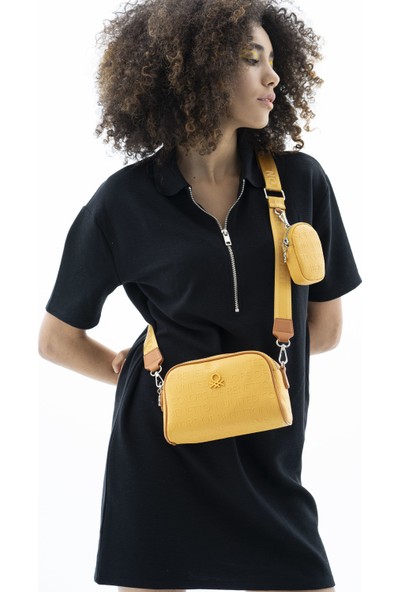 Benetton Kadın Çapraz Çanta Hardal-Camel BNT482