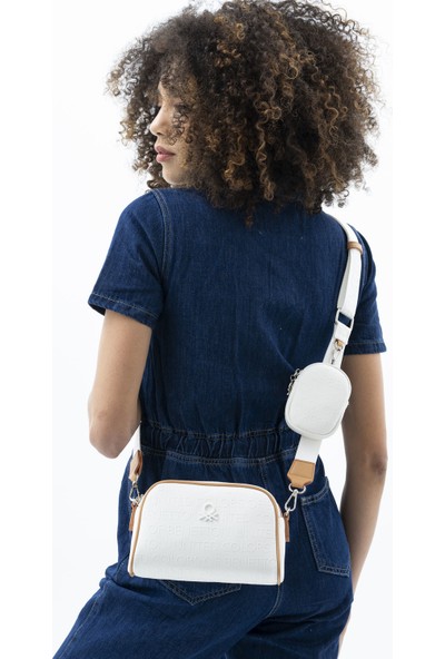 Benetton Kadın Çapraz Çanta Beyaz-A.camel BNT482