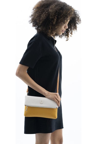 Benetton Kadın Çapraz Çanta Hardal-Bej-Camel BNT486