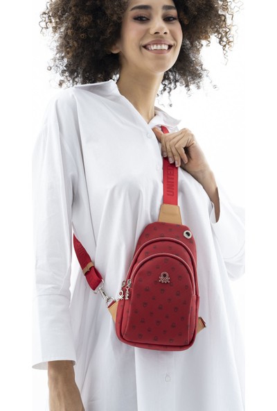 Benetton Kadın Vücut Çantası Kırmızı-A.camel BNT489 Benetton Kadın Vücut Çantası Kırmızı-A.camel BNT489