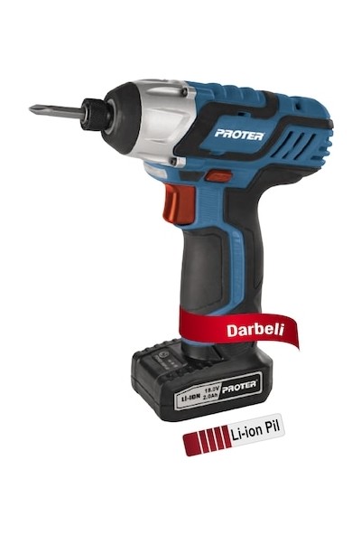 Proter Pst 145T 18 V 2 Ah/li-On Darbeli Şarzlı Vid Proter Proter Pst 145T 18 V 2 Ah/li-On Darbeli Şarzlı Vid Proter