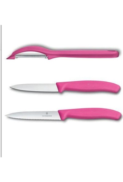 Victorinox Pembe Soyacak ve Soyma Bıçak Seti Victorinox Pembe Soyacak ve Soyma Bıçak Seti
