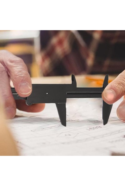 Depolife Hassas Plastik Kumpas Inc mm Ölçüm Kalınlık Derinlik Çap Ölçer Paslanmaz Abs Plastik 150MM Boy