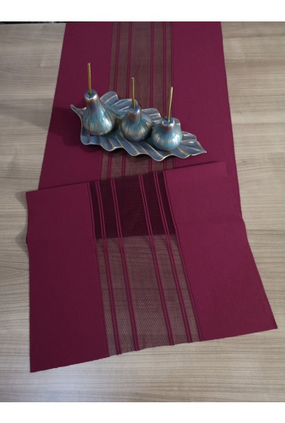 Bambi Go Lazer Kesim Bordo Runner Bambi Go Lazer Kesim Bordo Runner